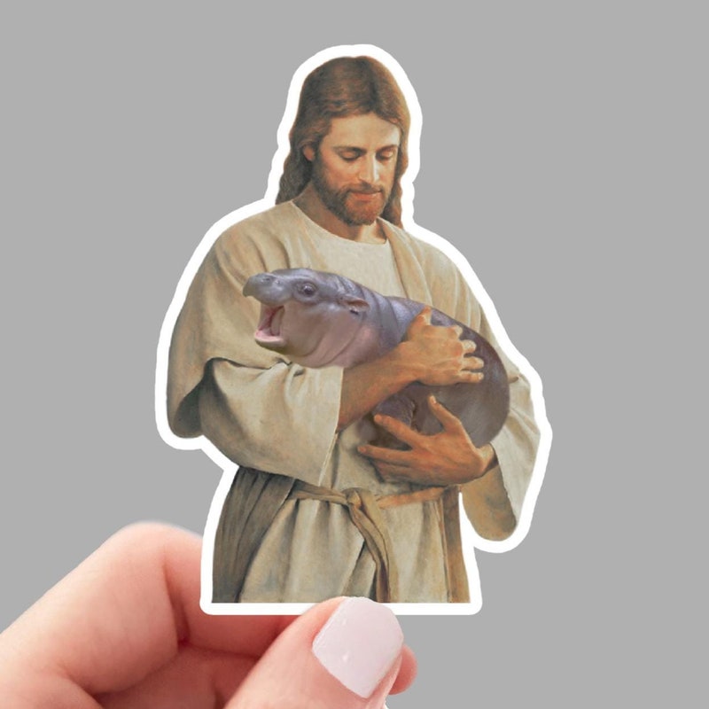 Humorous Jesus Sticker - Etsy