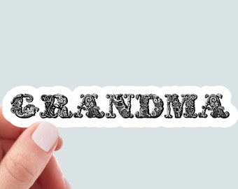 Grandma Nutritional Facts, Vinyl Sticker, Water Resistant, Laptop ...