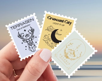 SJM Cities Stamp Sticker Pack VINYL STICKER Velaris City of Starlight ...