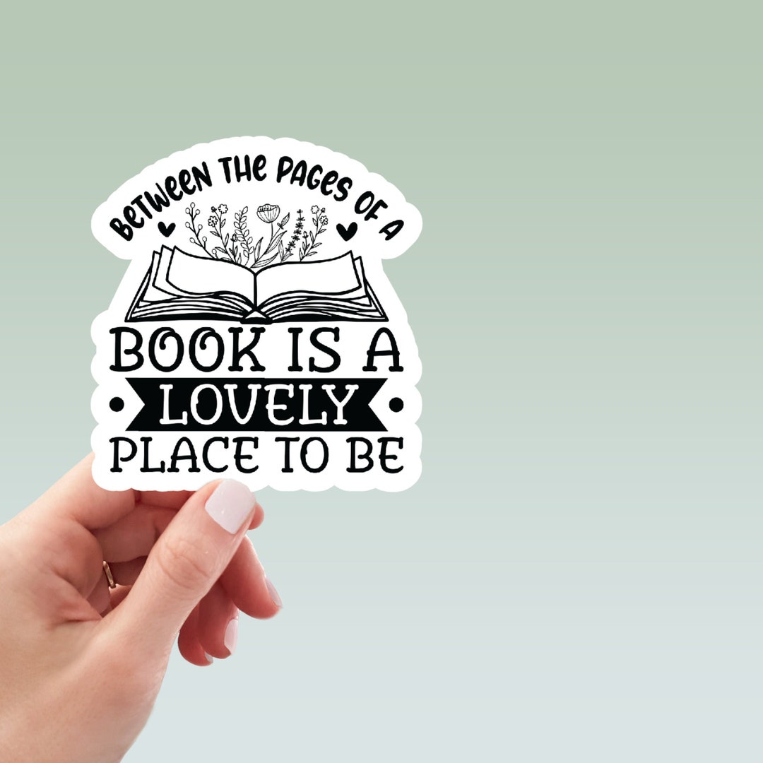Pages of a Book Reading Sticker, Book Laptop Decals, Water Bottle ...