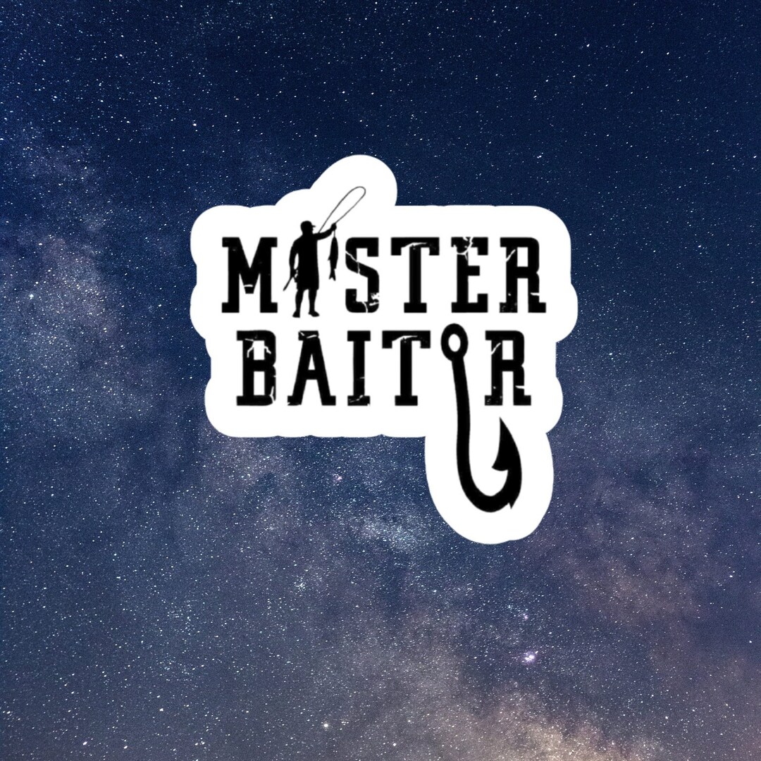 Master Baiter Fishing Sticker, Laptop Sticker, Water Bottle Sticker ...