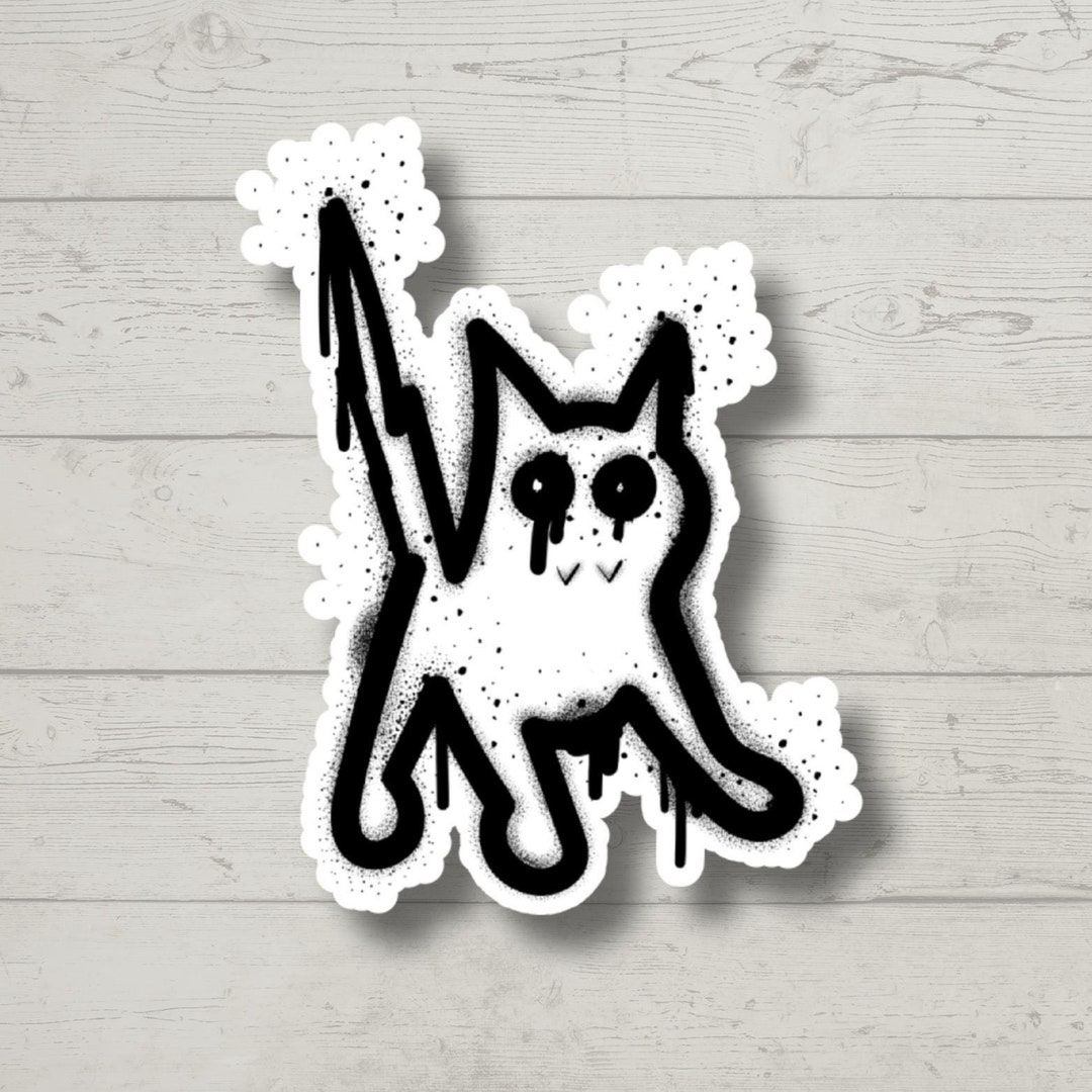 Spray Paint Cat, Funny Stickers, Sarcasm Stickers, Sarcastic Stickers ...