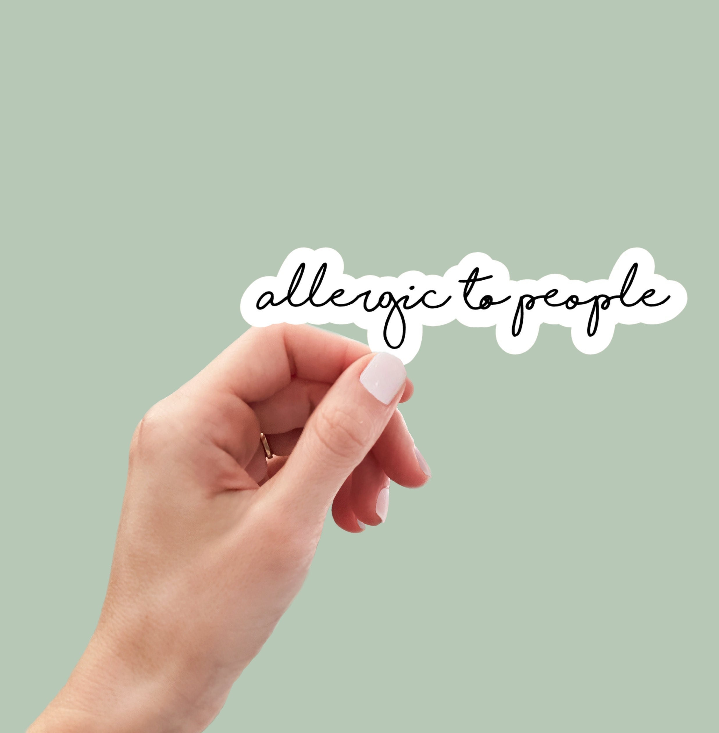 Allergic to People Sticker Funny Sticker Laptop Sticker - Etsy