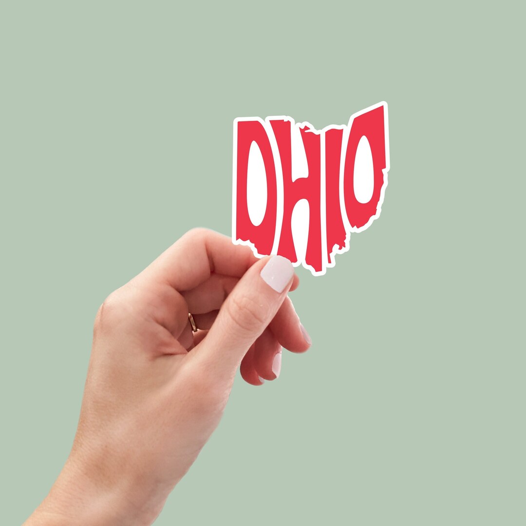 Ohio State Sticker, Ohio Decal, State Laptop Stickers, Waterproof ...