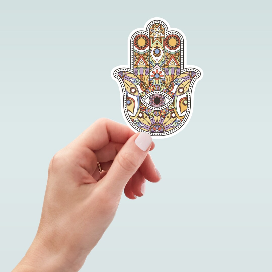 Hamsa Sticker, Yoga Stickers, Yoga Motivational Laptop Decals, Tumbler ...