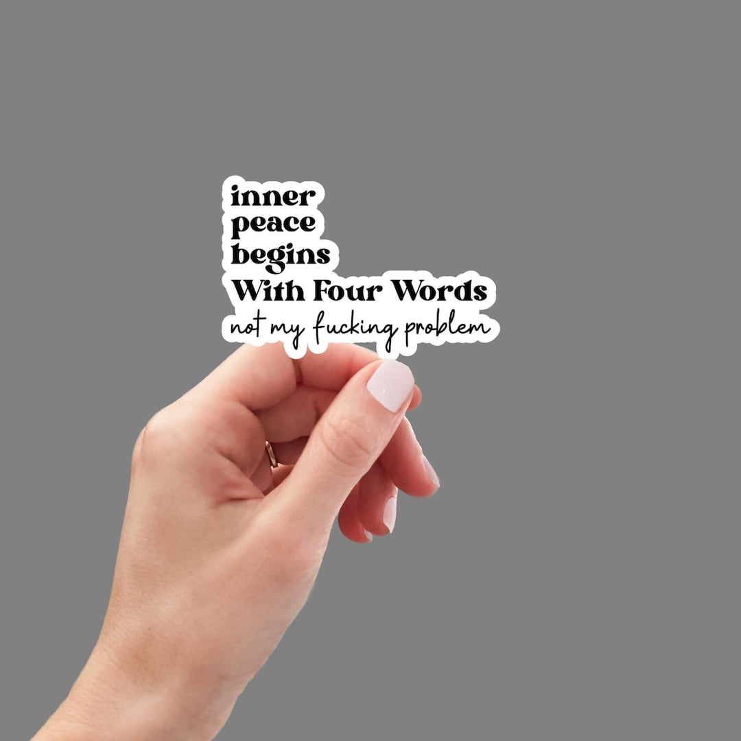 Inner Peace, Funny Stickers, Sarcasm Stickers, Sarcastic Stickers, Yeti ...