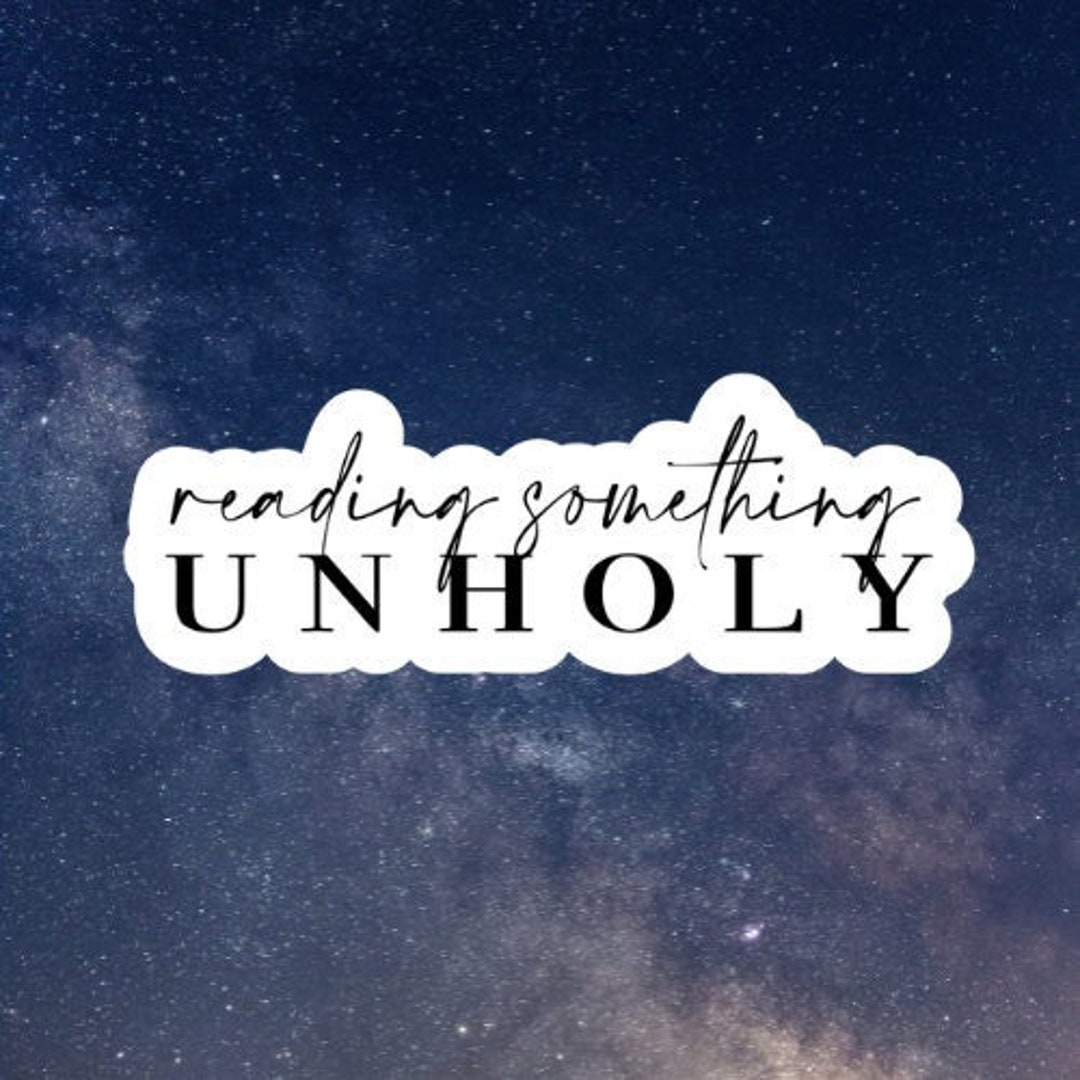 Reading Something Unholy Book Inspired Sticker Laptop - Etsy
