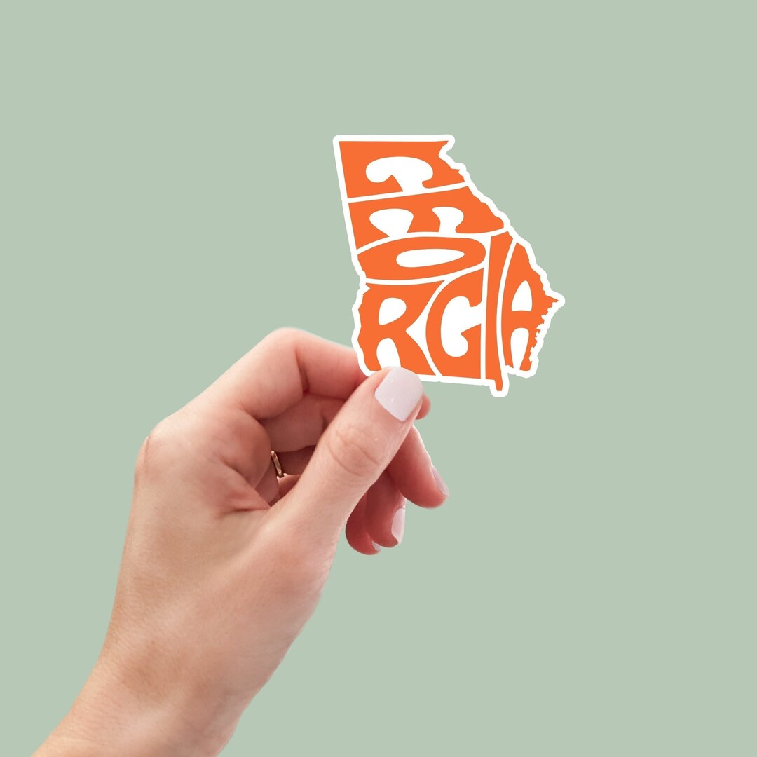 Georgia State Sticker, Georgia Decal, State Laptop Stickers, Waterproof ...