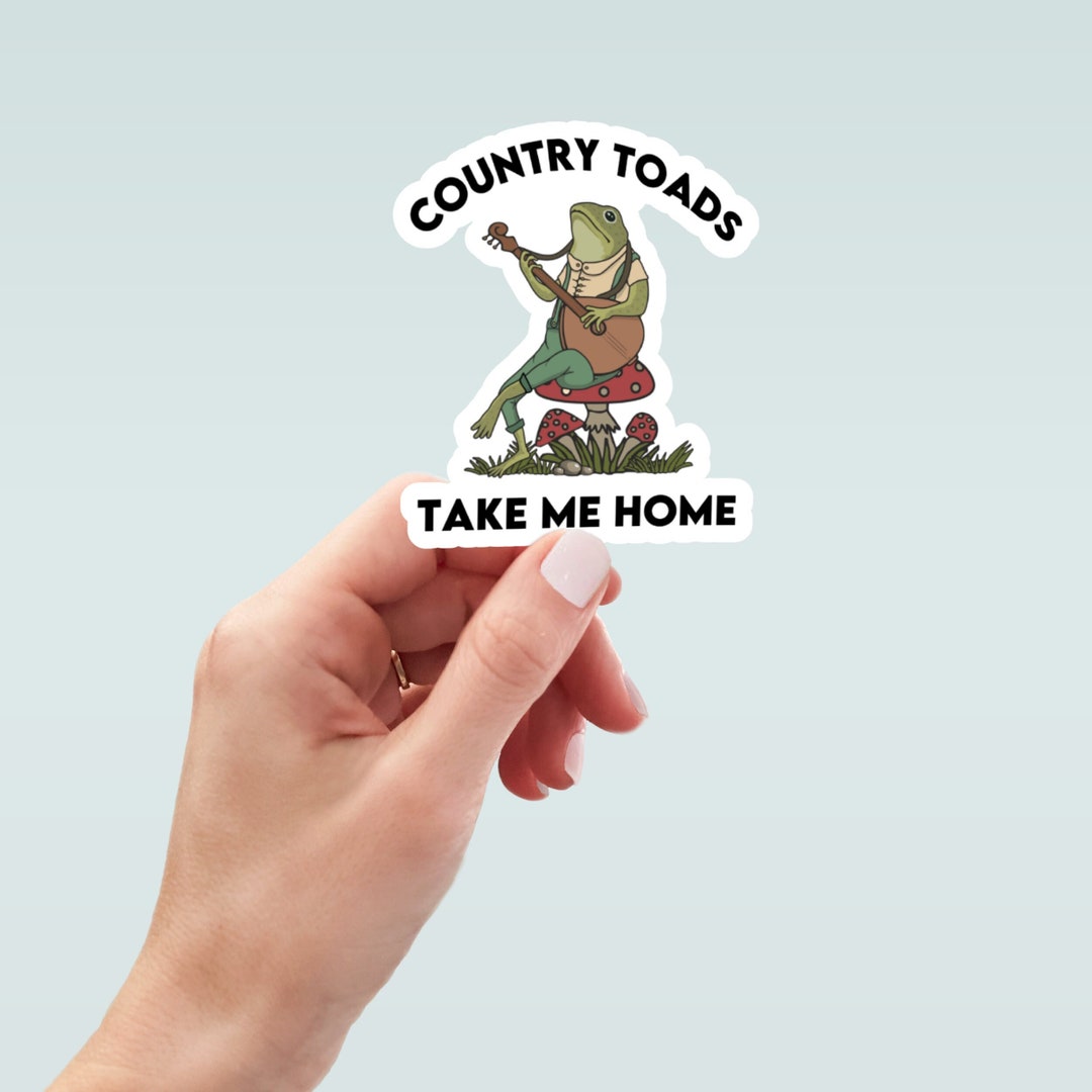 Country Toads Take Me Home Sticker, Funny Stickers, Laptop Decals ...