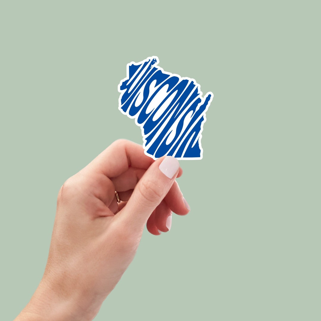 Wisconsin State Sticker, Wisconsin Decal, State Laptop Stickers ...