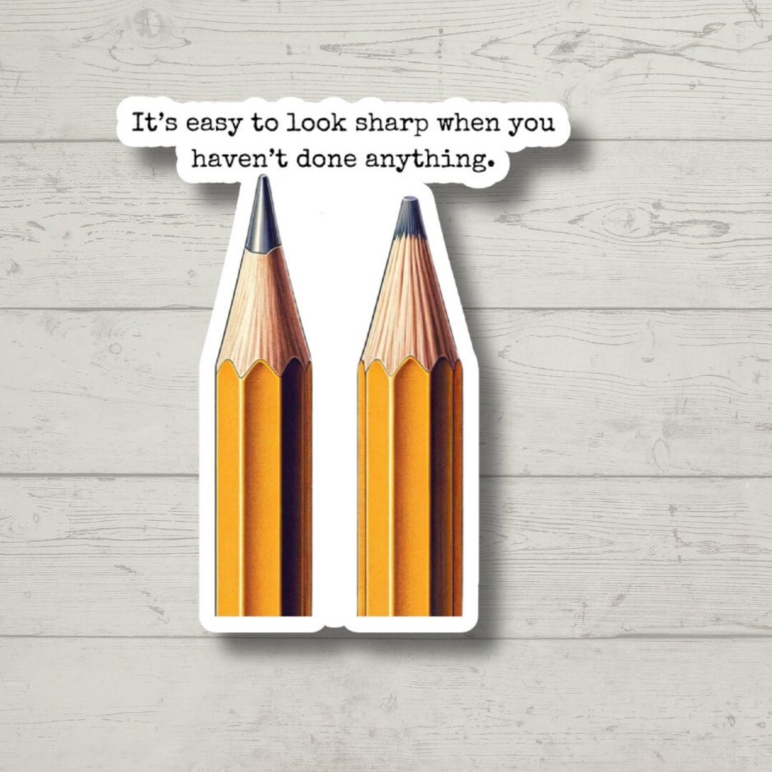 Easy to Look Sharp Sticker, Water Bottle Sticker, Laptop Sticker ...