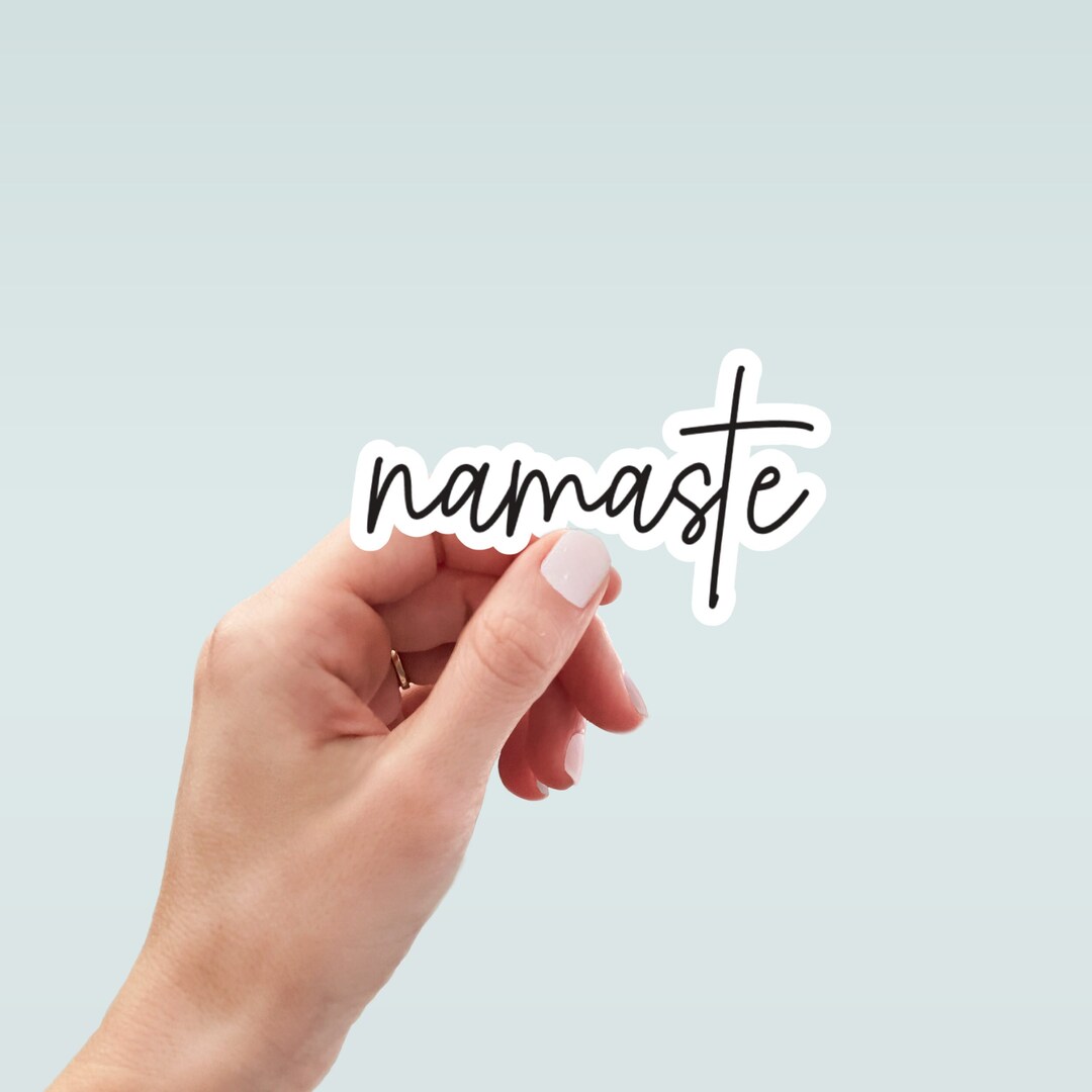 Namaste Sticker, Yoga Motivational Laptop Decals, Tumbler Stickers ...