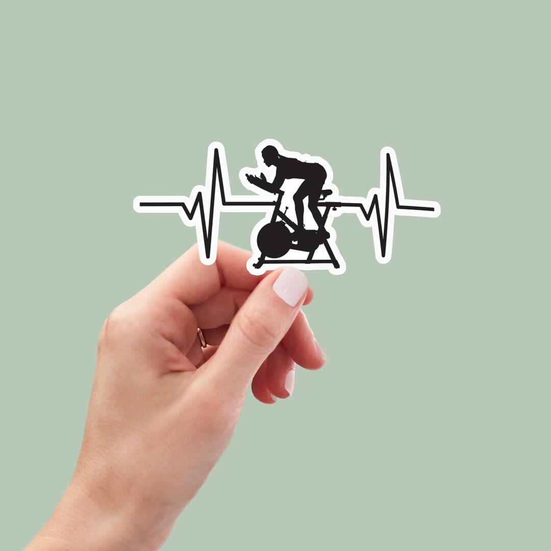 Spin Bike Sticker, Cycling Sticker, Peloton, Motivational Laptop Decals ...