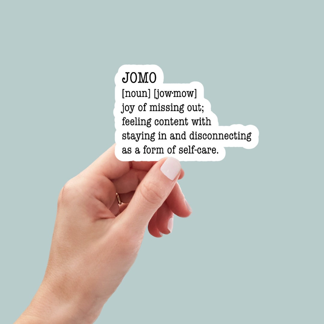 JOMO Joy of Missing Out Sticker, Funny Stickers, Laptop Decals, Tumbler ...