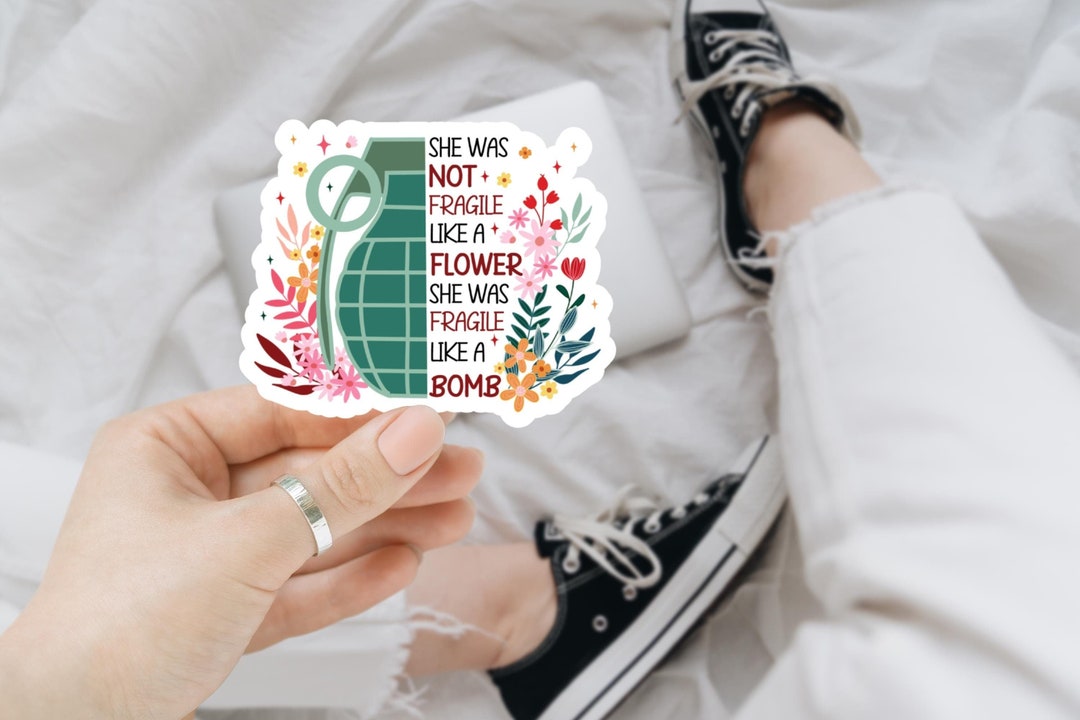 Fragile Like a Bomb Feminist Sticker Survivor Warrior Waterproof Vinyl ...