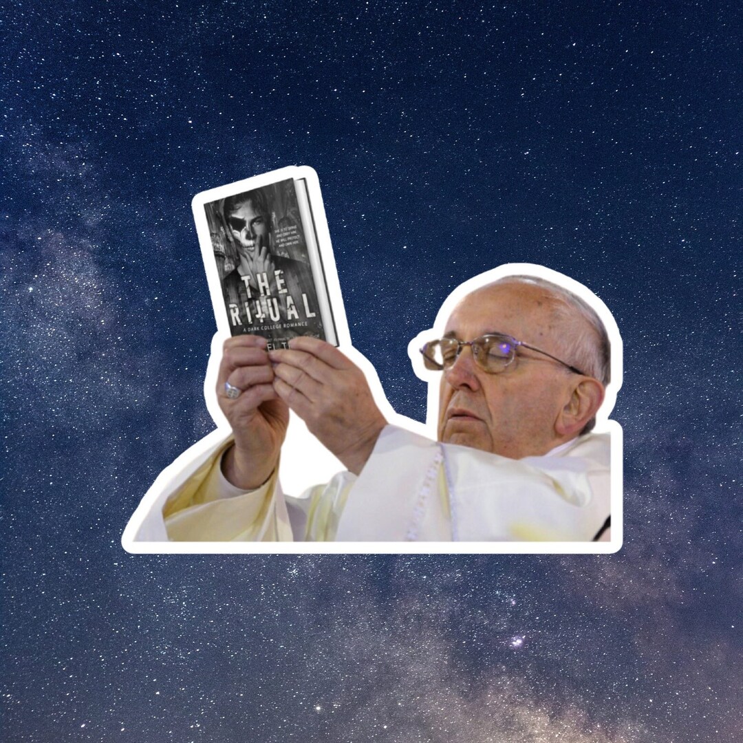 The Ritual Book Pope Meme Inspired Smut, Laptop Stickers, Funny ...