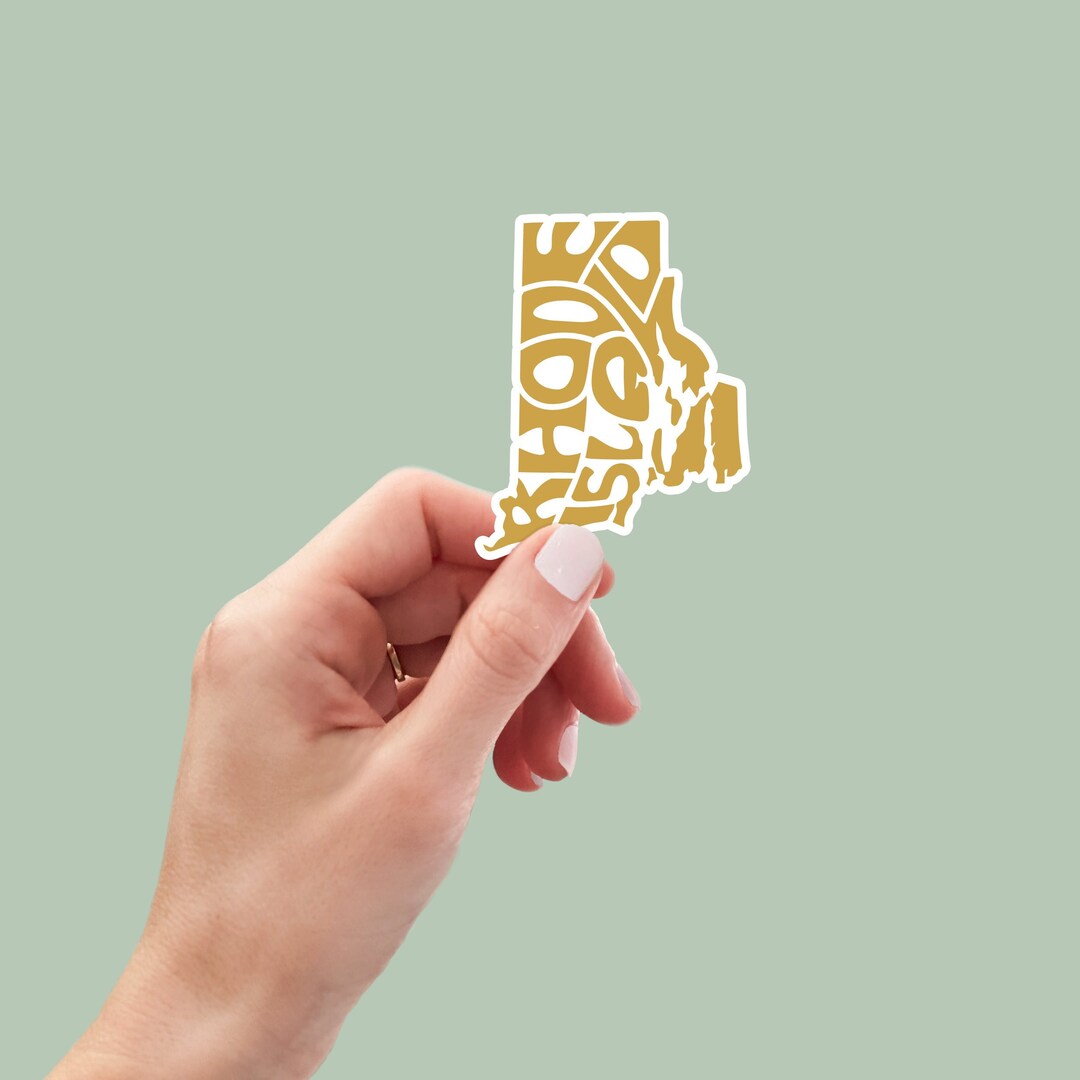 Rhode Island State Sticker, Rhode Island Decal, State Laptop Stickers ...