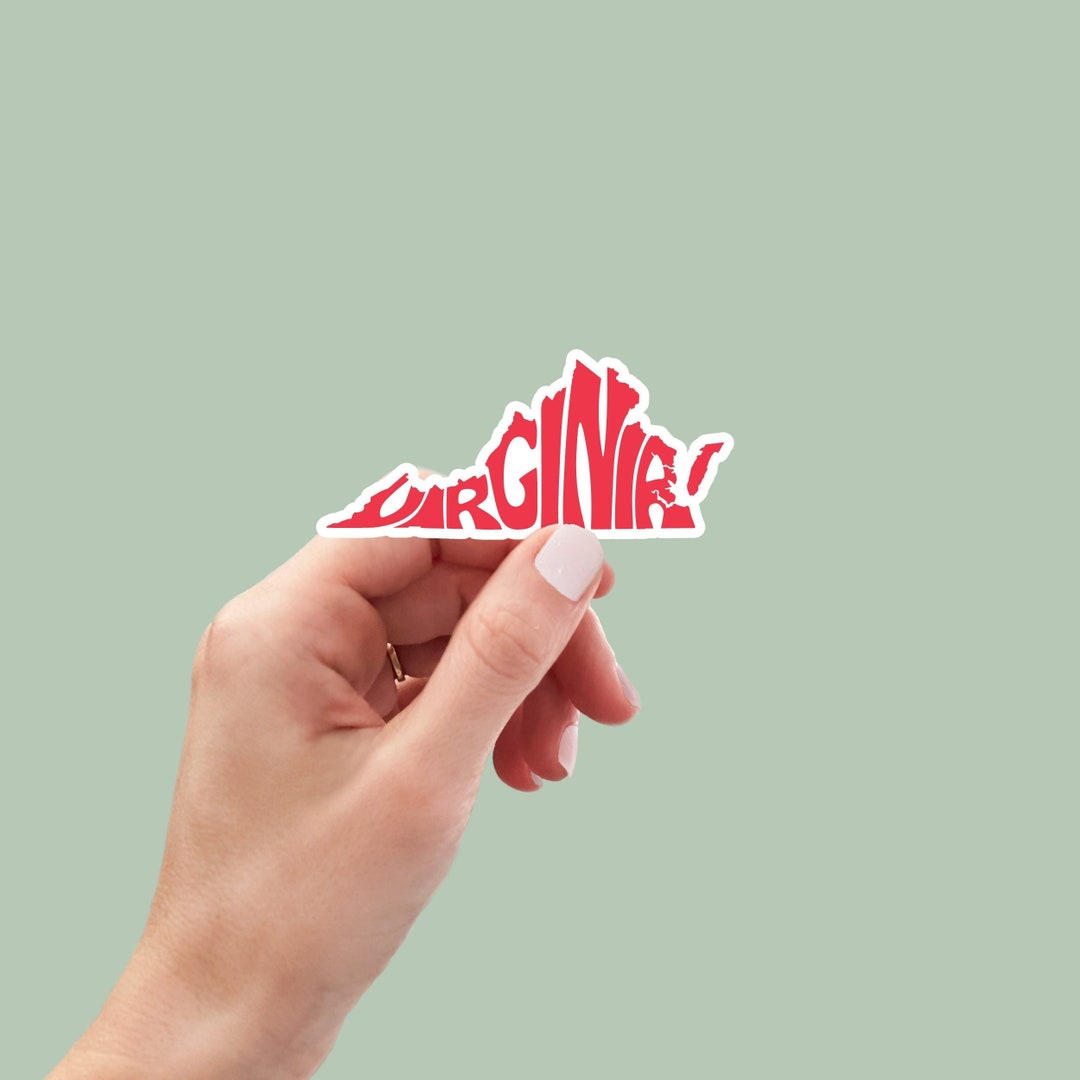 Virginia State Sticker, Virginia Decal, State Laptop Stickers ...