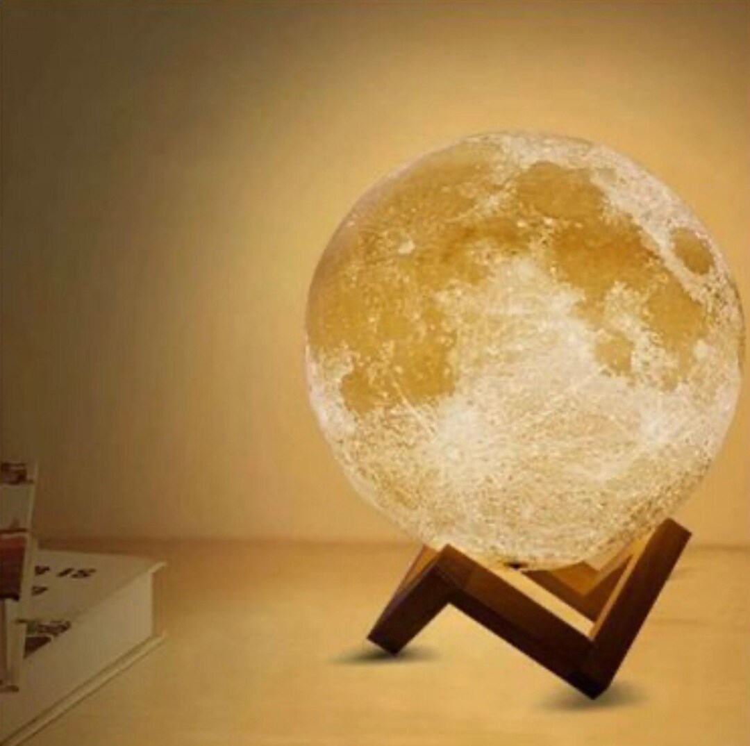 Moon Lamp, LED Moon Lamp, Kids Night Light, Hand Crafted, Adjustable 16 ...