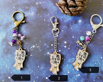 Metal Wolf Keychain - Etsy