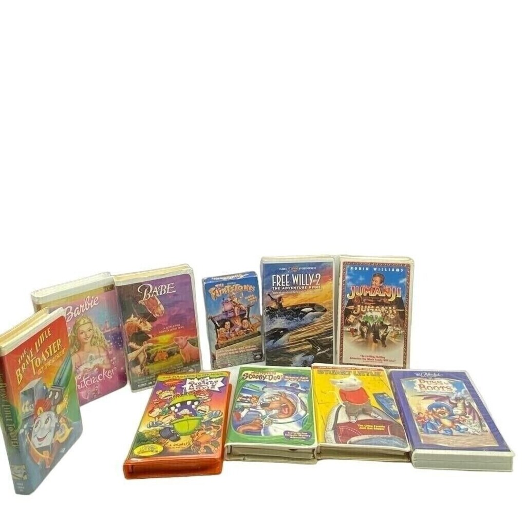 LOT of 10 Kids Children's Animal Animated Action Movies VHS TAPES Vtg ...