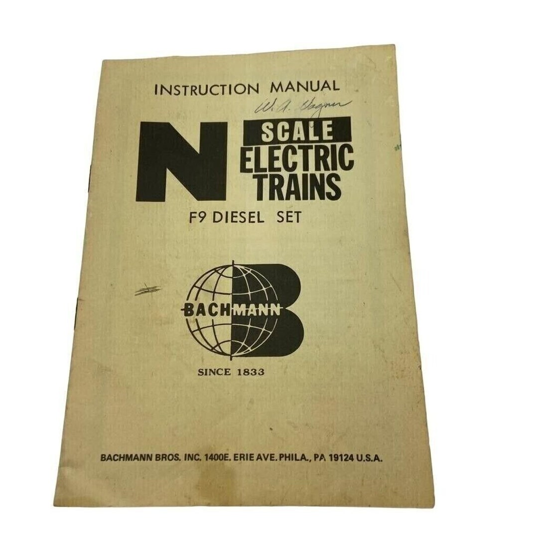 1971 Bachmann HO Scale Electric Trains EMD GP-40 Diesel Set Instruction ...