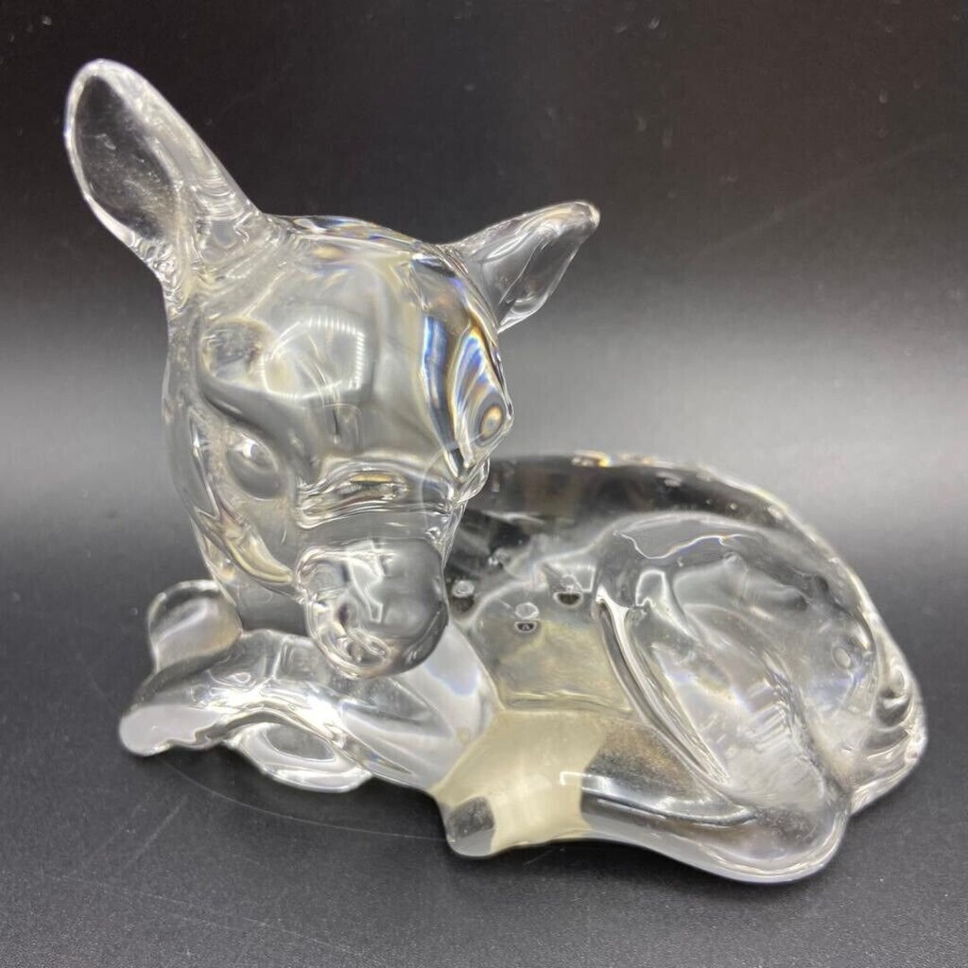Vintage Bambi Baby Deer Fawn German Crystal Figurine - Laying Down ...