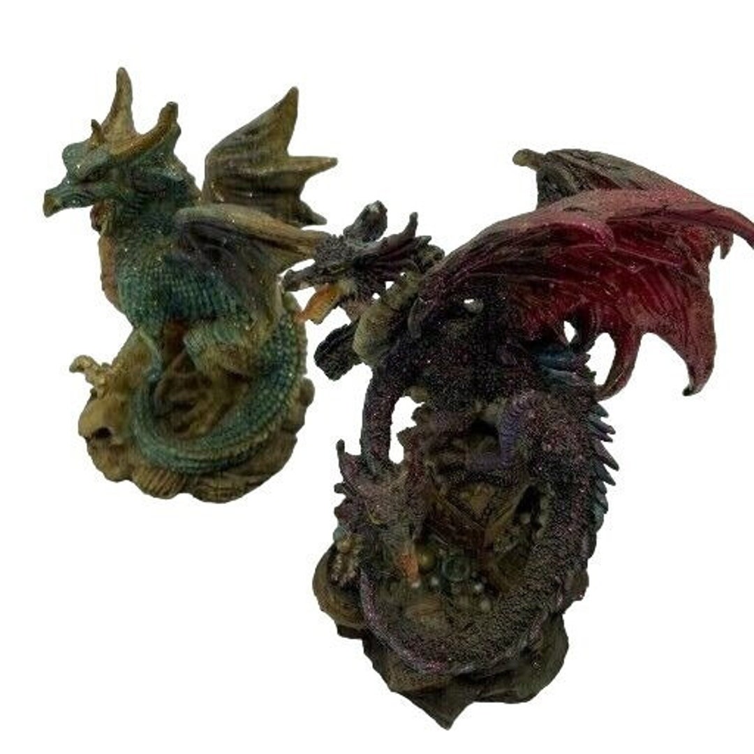 Mythical Fantasy Dragon Figurines lot of 2 - Etsy