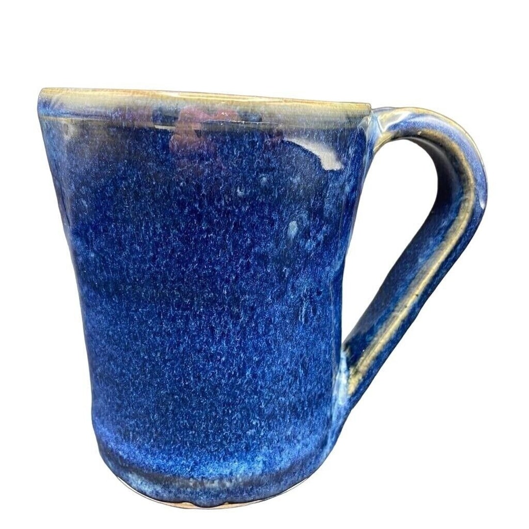 Handmade Artisan Signed Pottery Pitcher Earth Tones Blue. - Etsy