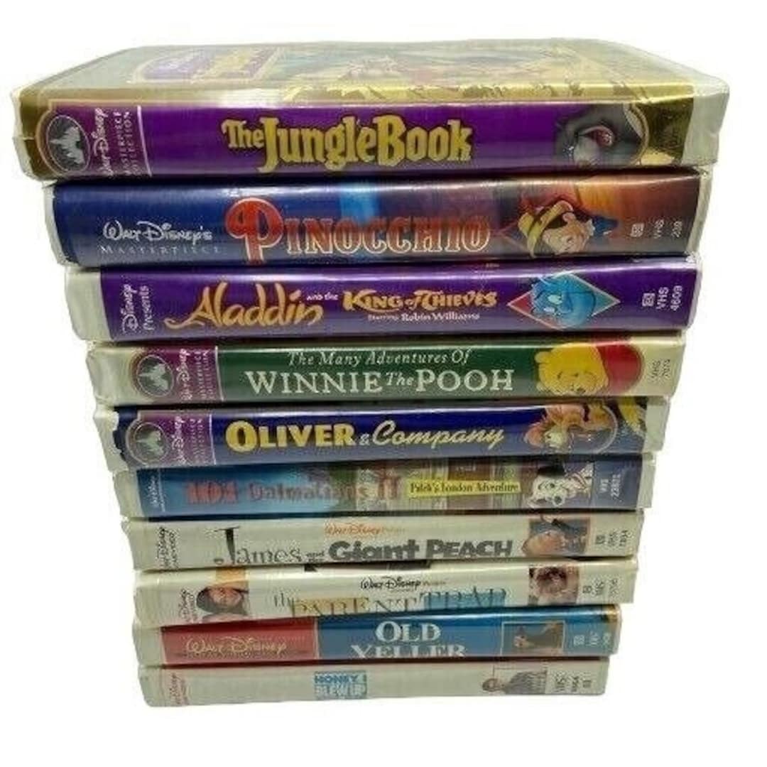 Lot of 10 Walt Disney Vintage VHS Video Tape Movies W/ Cases. - Etsy
