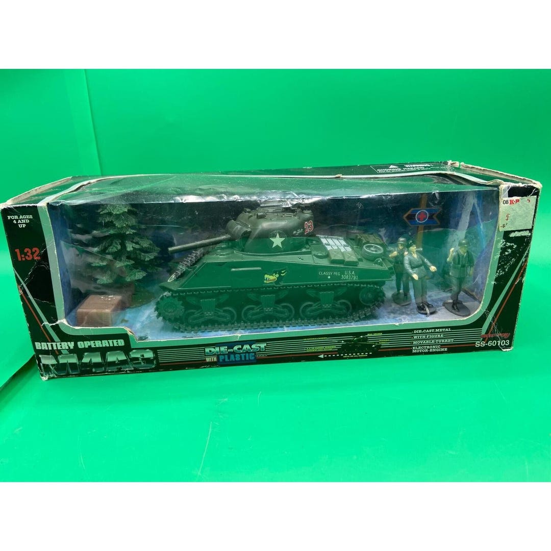 1998 New Ray WWII Army M4A3 Sherman Tank Diecast 1:32 Battery 23 - Etsy