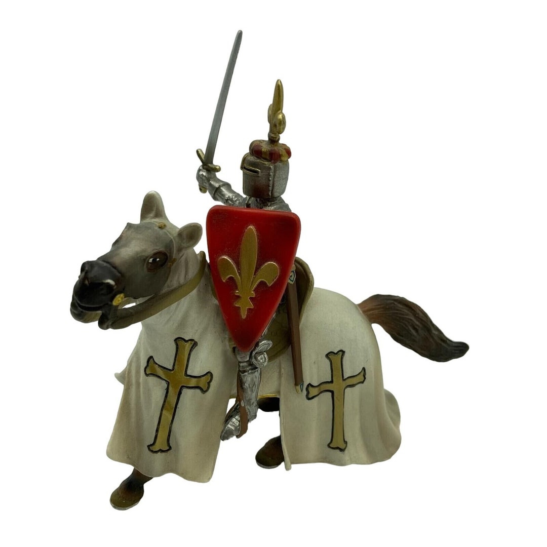 Schleich Ritter Prince on Reared up Horse 2003 Germany - Etsy