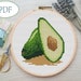 Avocado Cross Stitch Pattern Pdf Easy Food Embroidery DIY, Small Design ...