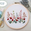 Irises Hand Embroidery, Spring Flowers Pattern DIY, Botanical ...