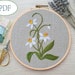 Daffodils Hand Embroidery, Spring Flowers Pattern DIY, Botanical ...