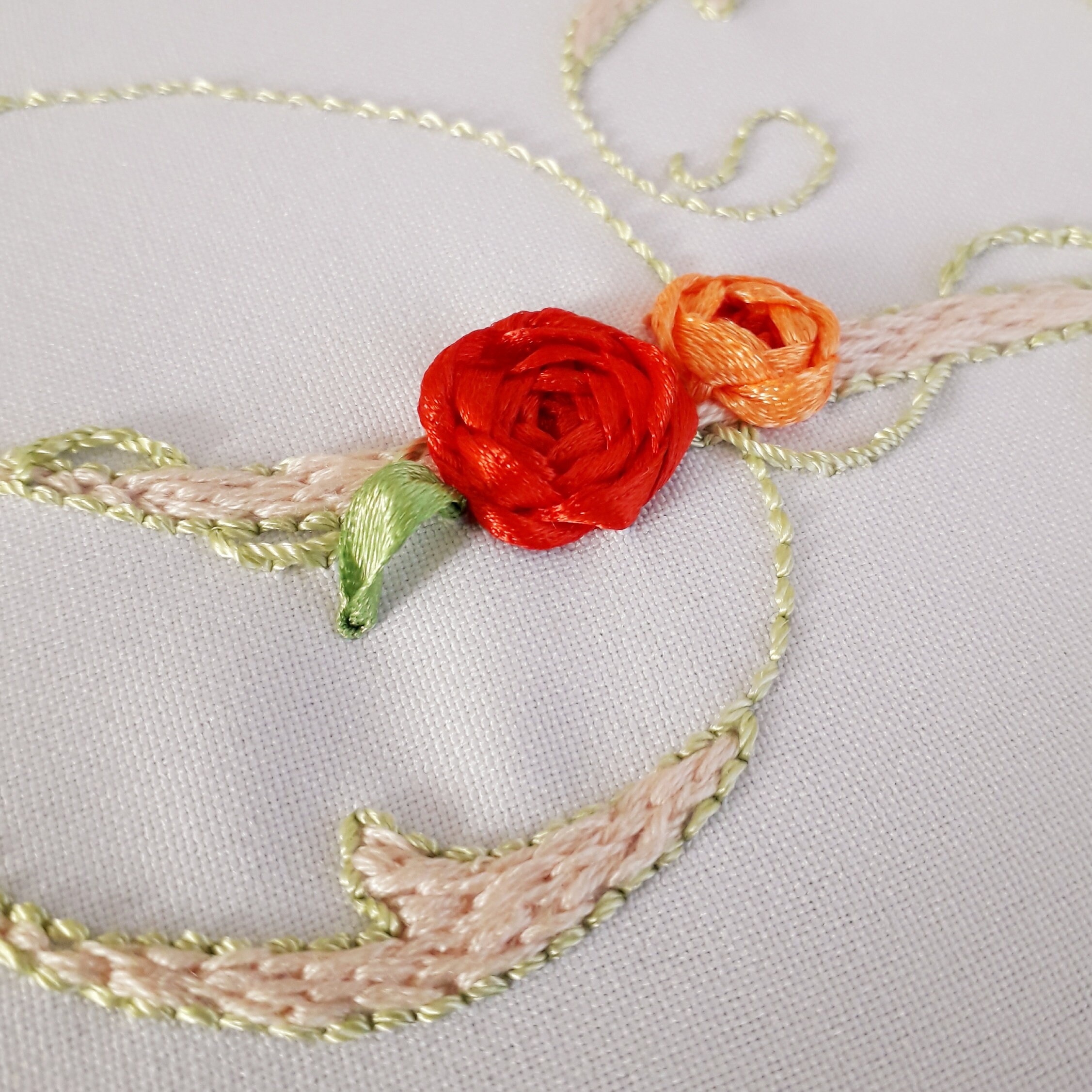 Letter L Pdf Hand Embroidery of Floral Alphabet, Monogram Pattern DIY ...