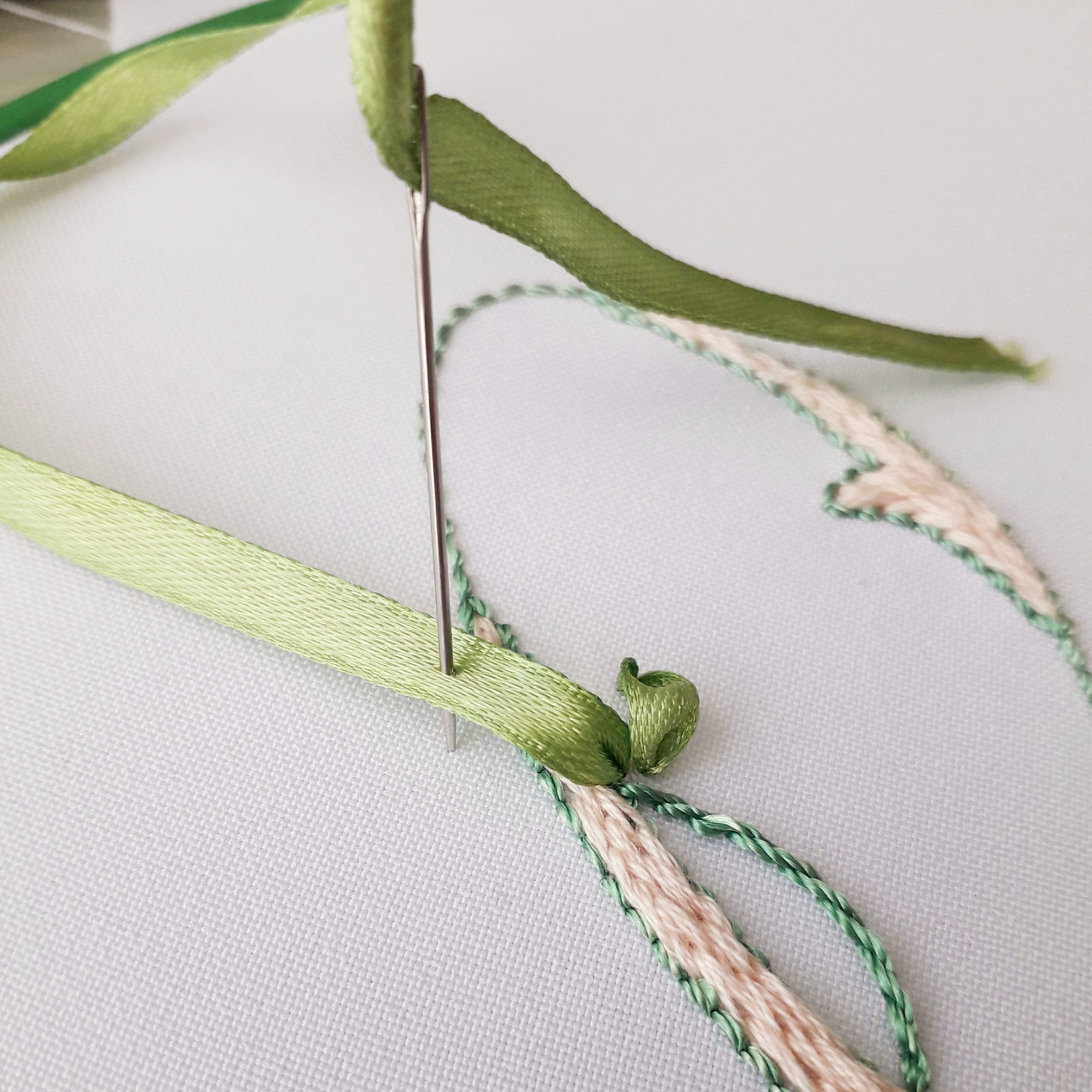 Letter C Pdf Hand Embroidery Beginner Monogram Pattern DIY Ribbon ...
