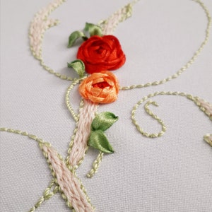 Letter L Pdf Hand Embroidery of Floral Alphabet, Monogram Pattern DIY ...