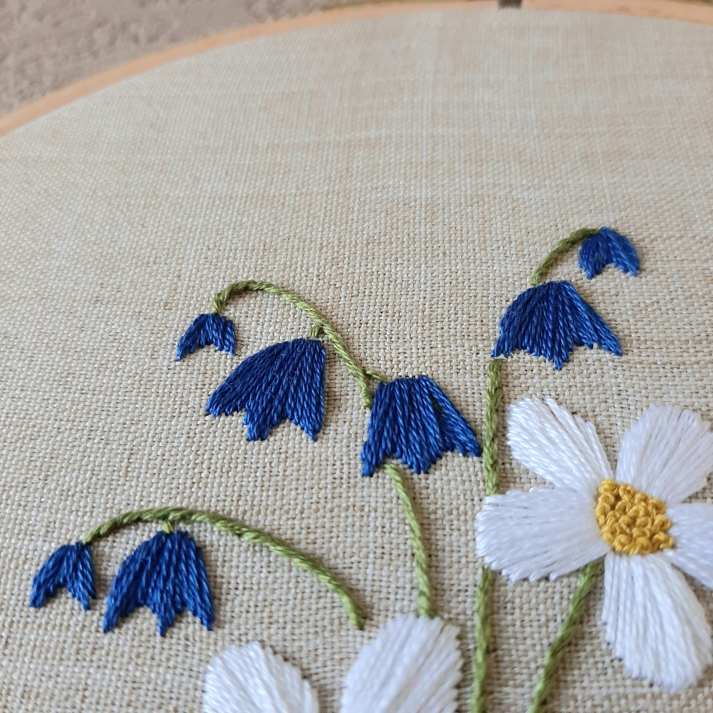 Daisy Pdf Hand Embroidery Beginner Botanical Pattern DIY - Etsy