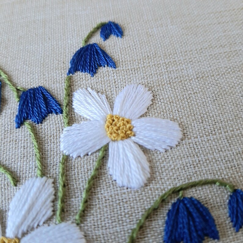 Daisy Pdf Hand Embroidery Beginner Botanical Pattern DIY - Etsy