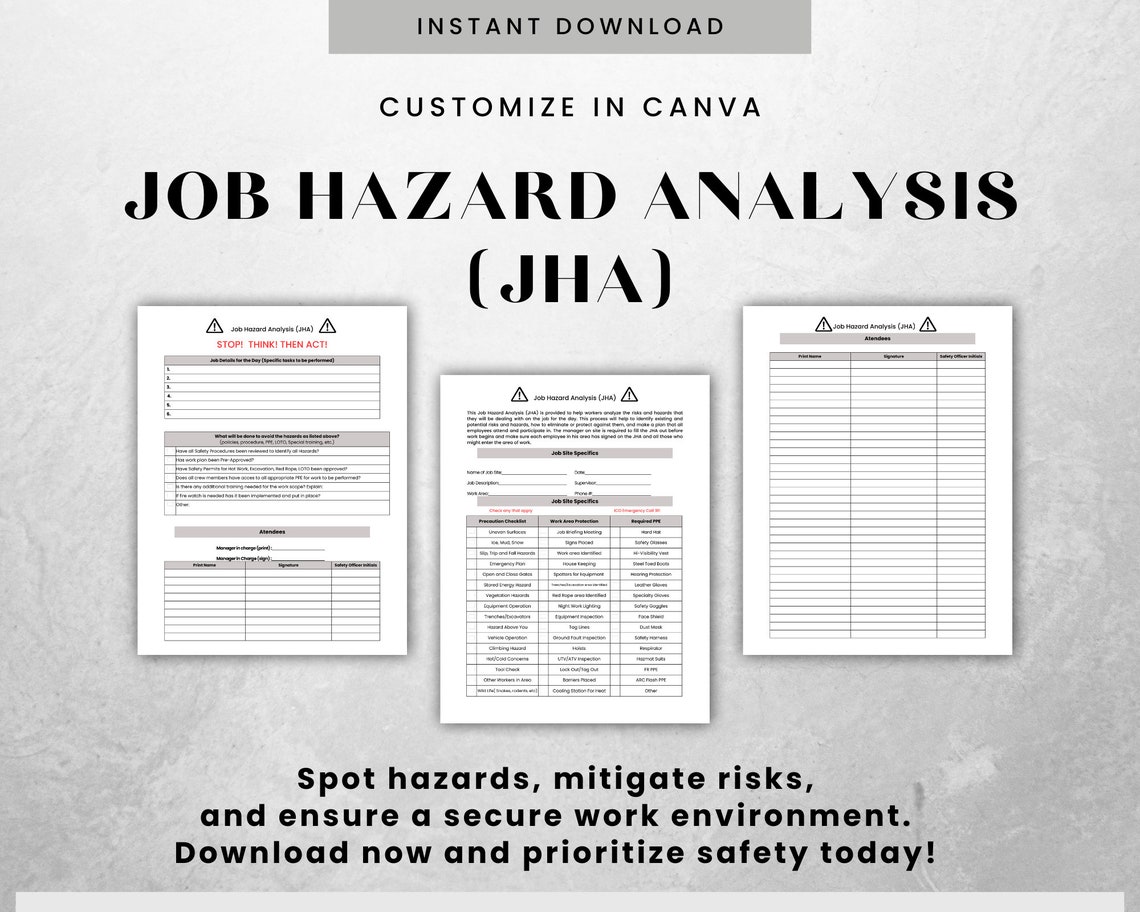 Job Hazard Analysis (JHA) Job Safety Analysis (JSA) Job Hazard Analysis ...