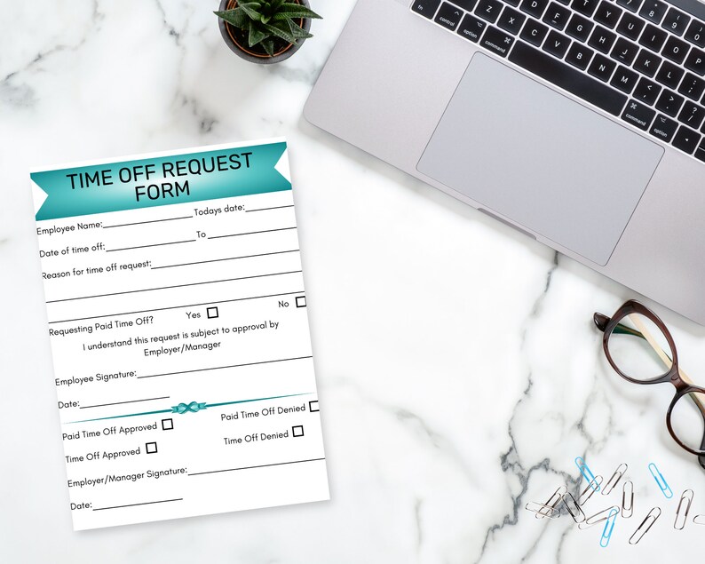 Employee Time off Request Form Canva Editable Template Employee ...