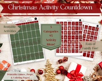 Advent Calendar Template - Etsy