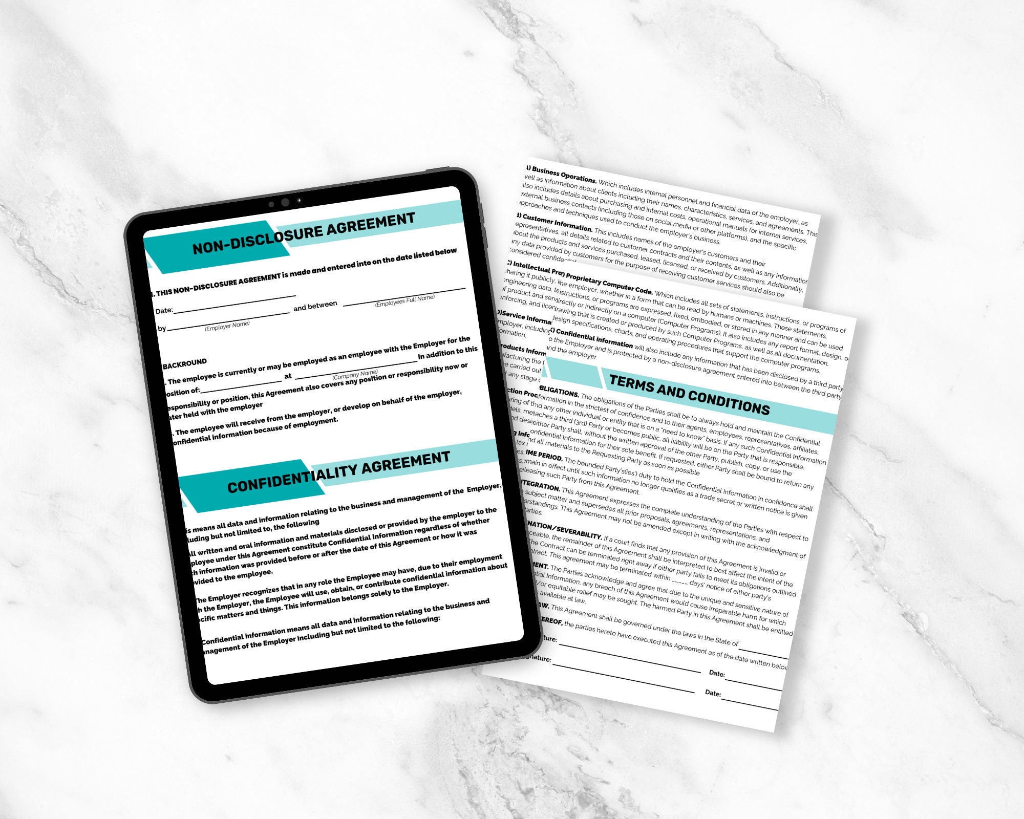 Non-disclosure Agreement Canva Editable Template Confidentiality ...