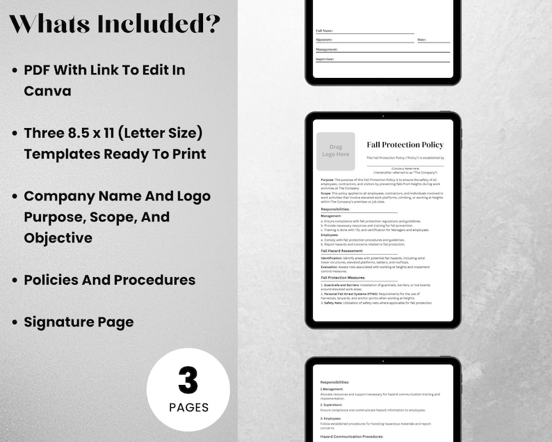 Hazard Communication Program Canva Editable Template JHA Program Employee Safety Workplace ...