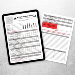 ATV/UTV Weekly Inspection Form Canva Editable Template Atv Inspection ...
