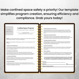 Confined Space Program Canva Editable Template Company Procedures ...
