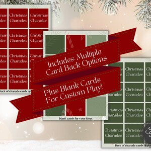 Christmas Charades Printable Fun Christmas Game for Families - Etsy