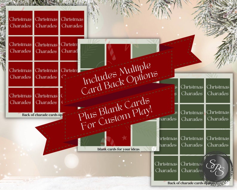 Christmas Charades Printable Fun Christmas Game for Families - Etsy