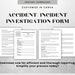 Accident Investigation Form Canva Editable Template Incident ...
